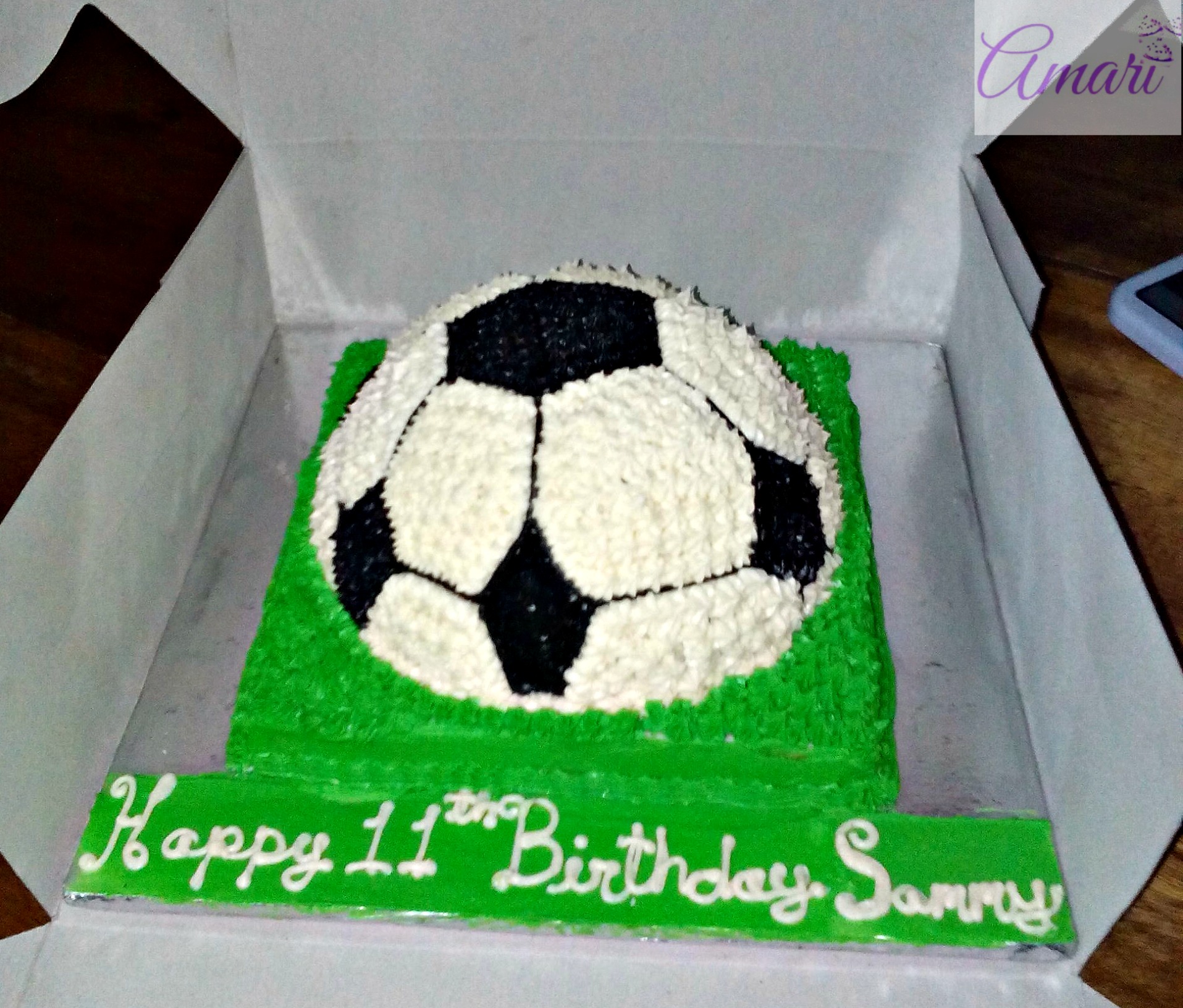 Soccer Ball Cake Picture Tutorial with Buttercream Frosting – Baking ...