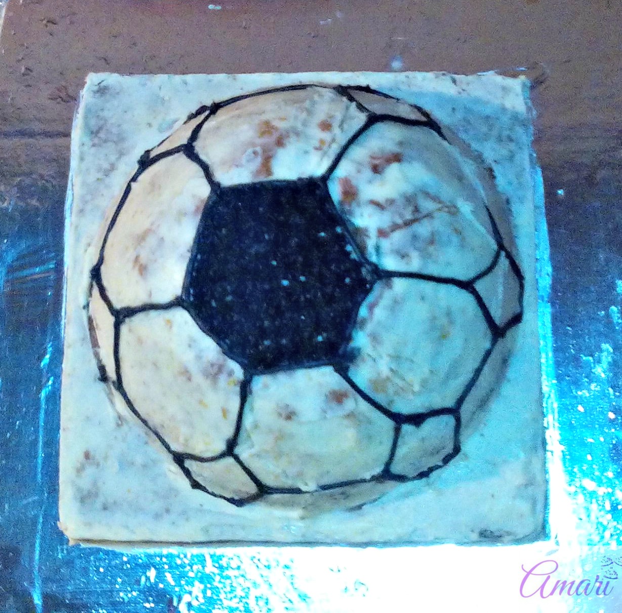 Soccer Ball Cake Picture Tutorial with Buttercream Frosting – Baking ...